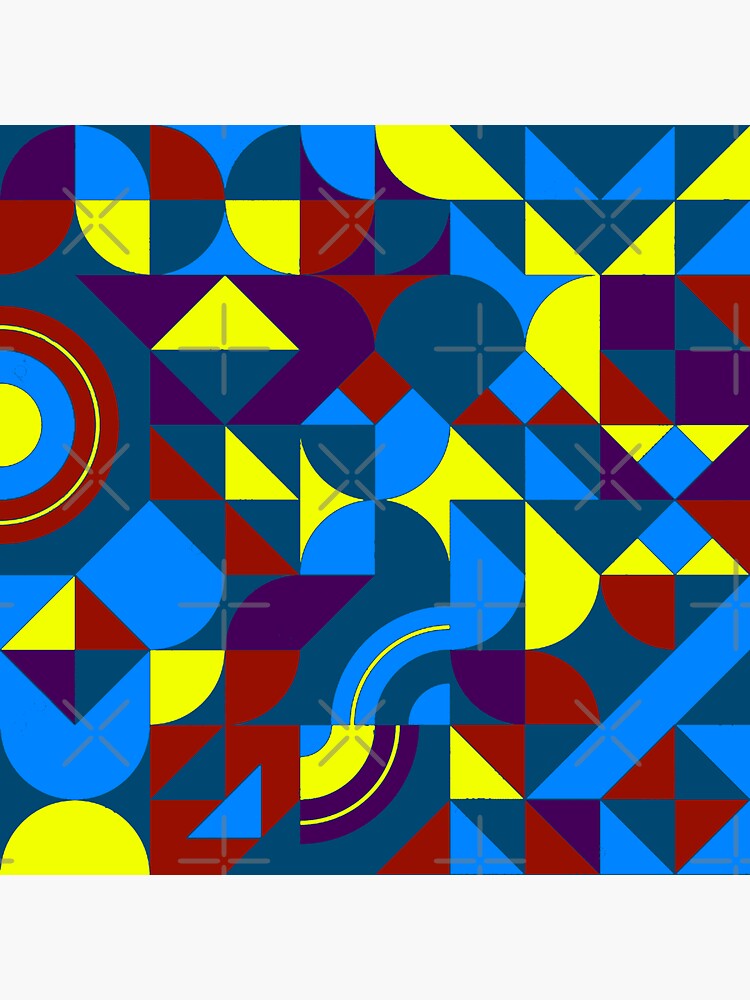 "geomattric colorful patterns conceptual Art - Abstract Neo Geo graphic ...