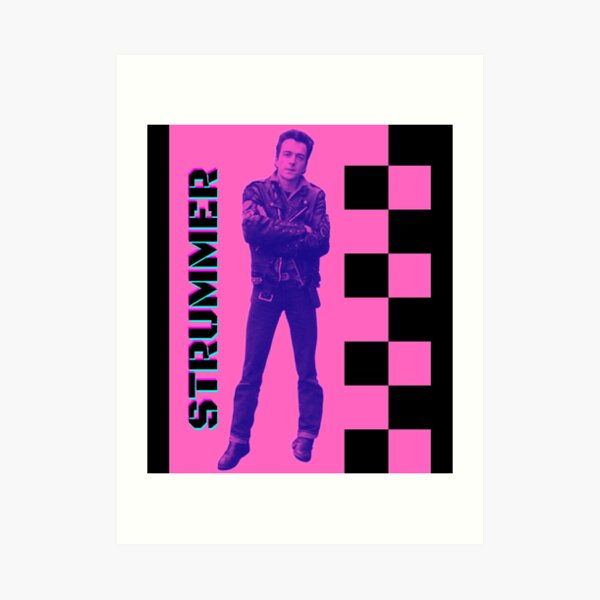 "Pink Joe Strummer Of The Clash By Electric Kitty Sticker" Art Print for Sale by colonjohan ...