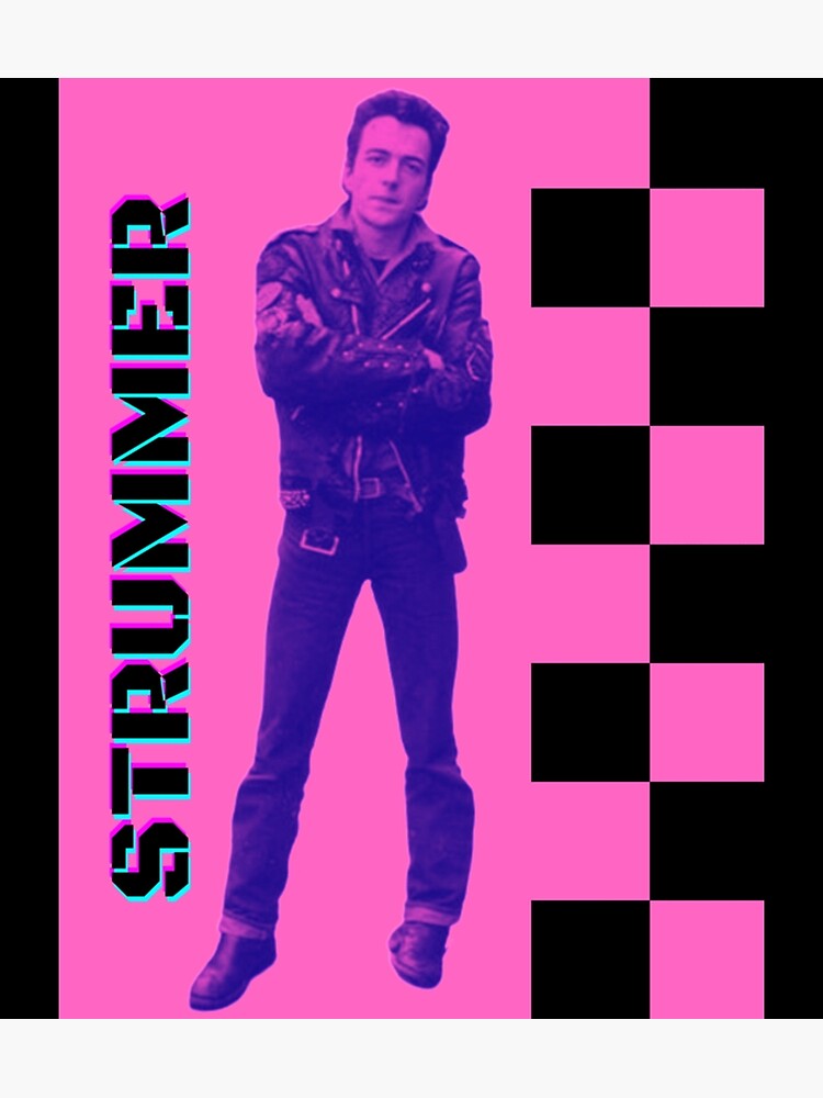 "Pink Joe Strummer Of The Clash By Electric Kitty Sticker" Art Print ...