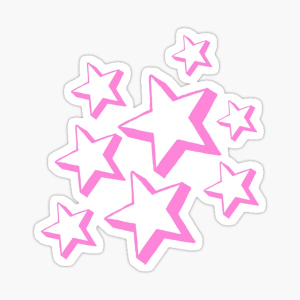 "pink star sticker pack" Sticker for Sale by kaileebreezy21 | Redbubble