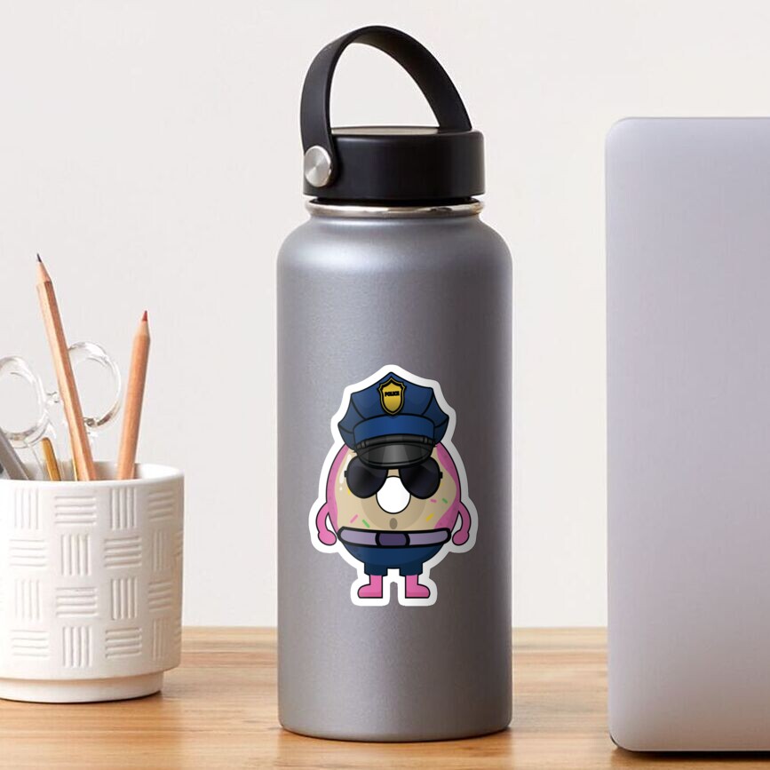 "Donut police officer with cop hat and sunglasses" Sticker by ...