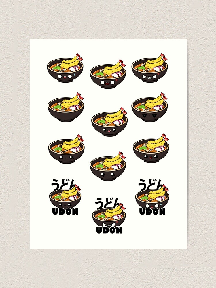 "Cute Cartoon Udon || Noodles || Kawaii" Art Print for Sale by ...