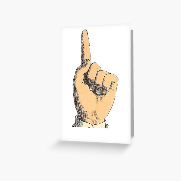 "Vintage Pointing Finger" Greeting Card by AntiqueImages | Redbubble