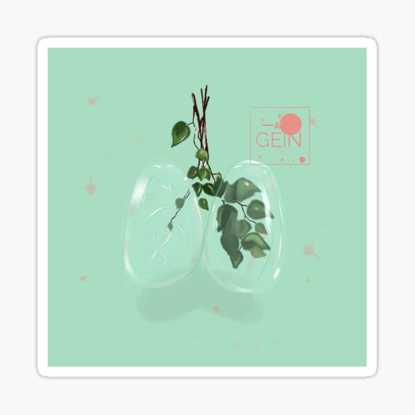 "Lungs and Branch With Green Leaves - Photosynthesis" Sticker for Sale ...