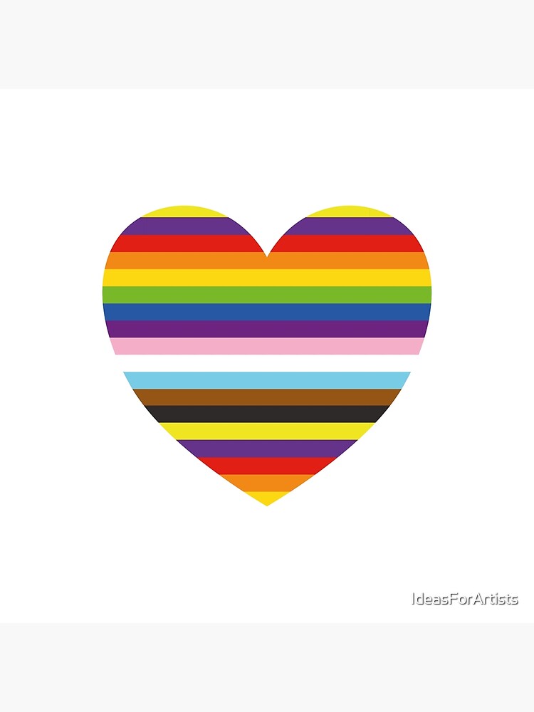 "Rainbow Heart Inclusive Pride Flag Colors" Poster for Sale by ...