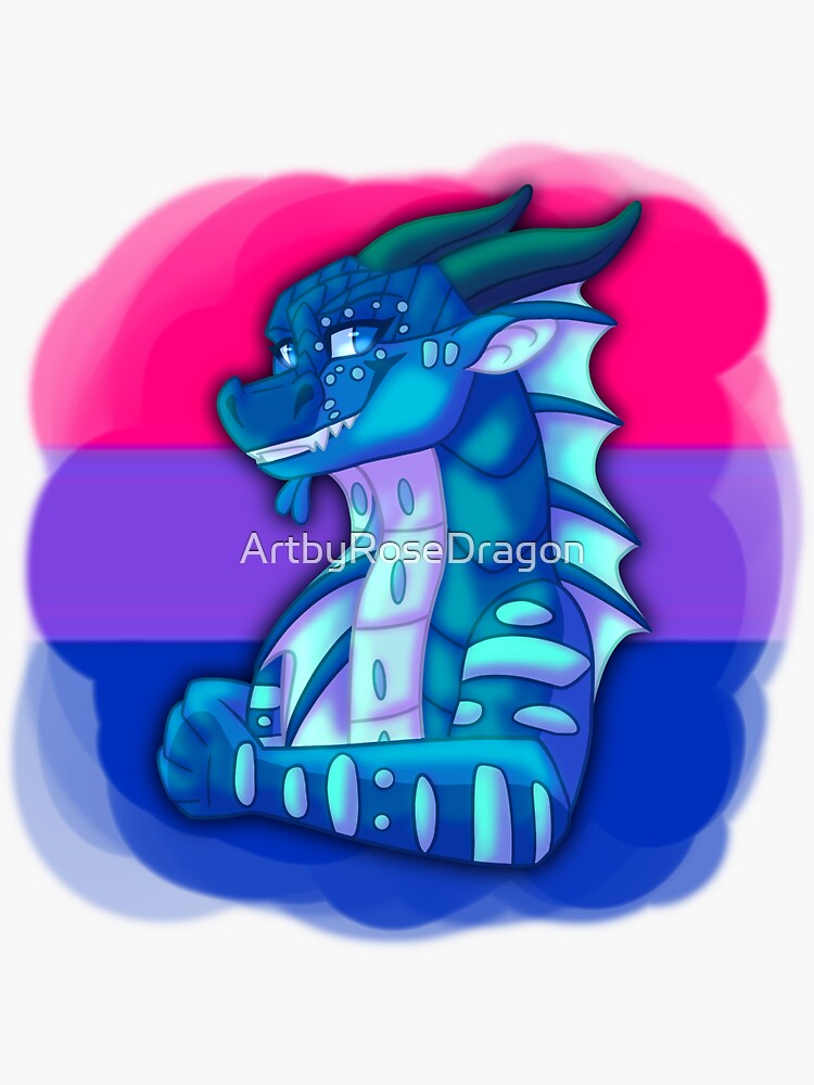 "Bisexual Tsunami wof" Sticker for Sale by ArtbyRoseDragon | Redbubble