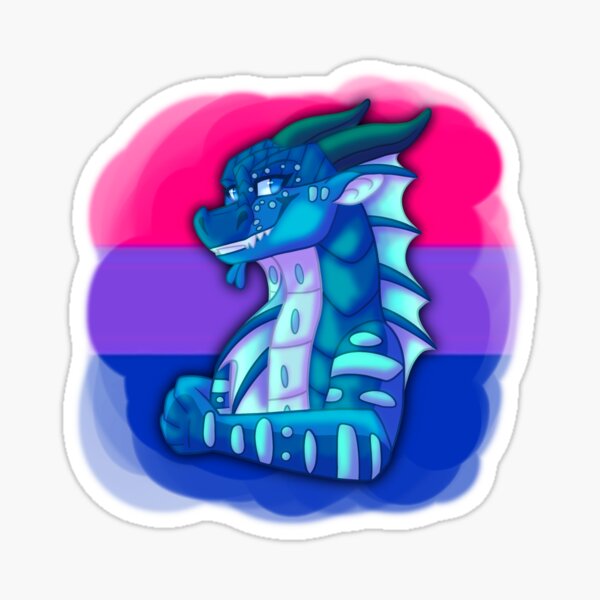 "Bisexual Tsunami wof" Sticker for Sale by ArtbyRoseDragon | Redbubble