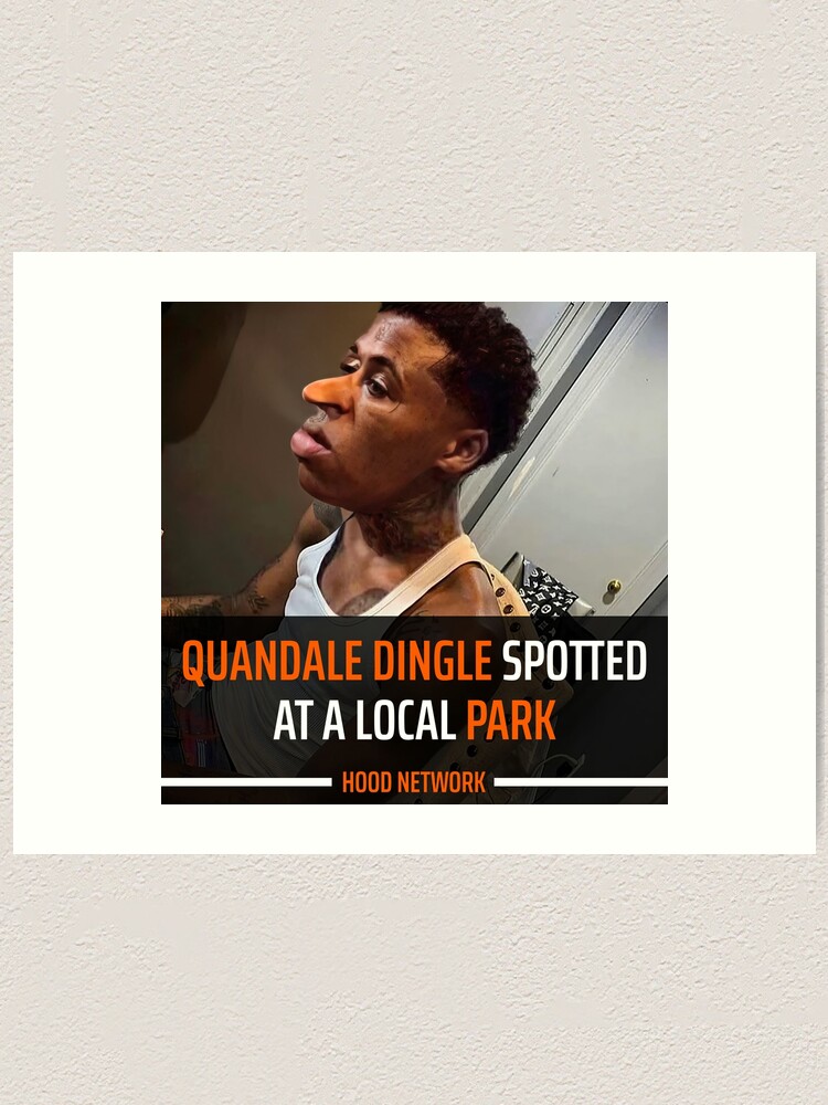 "HD Meme Face Quandale Dingle Spotted at a Local Park" Art Print for ...