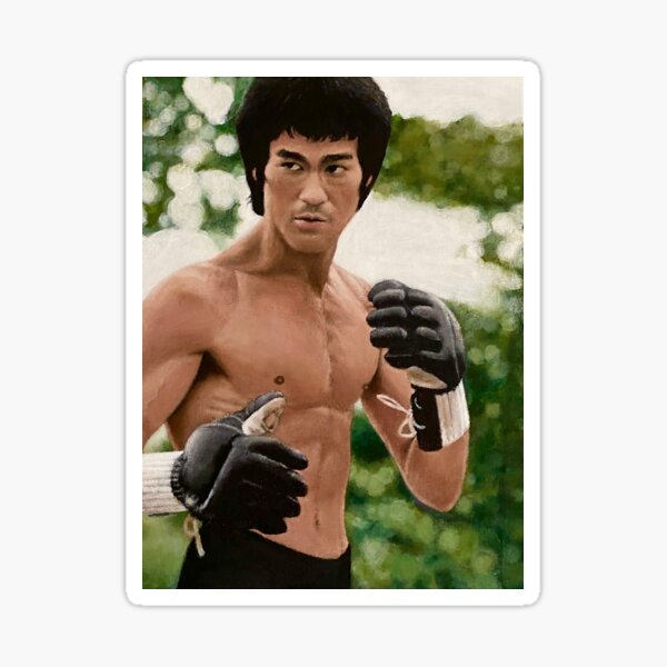 "Bruce Lee " Sticker for Sale by Angelo4art | Redbubble