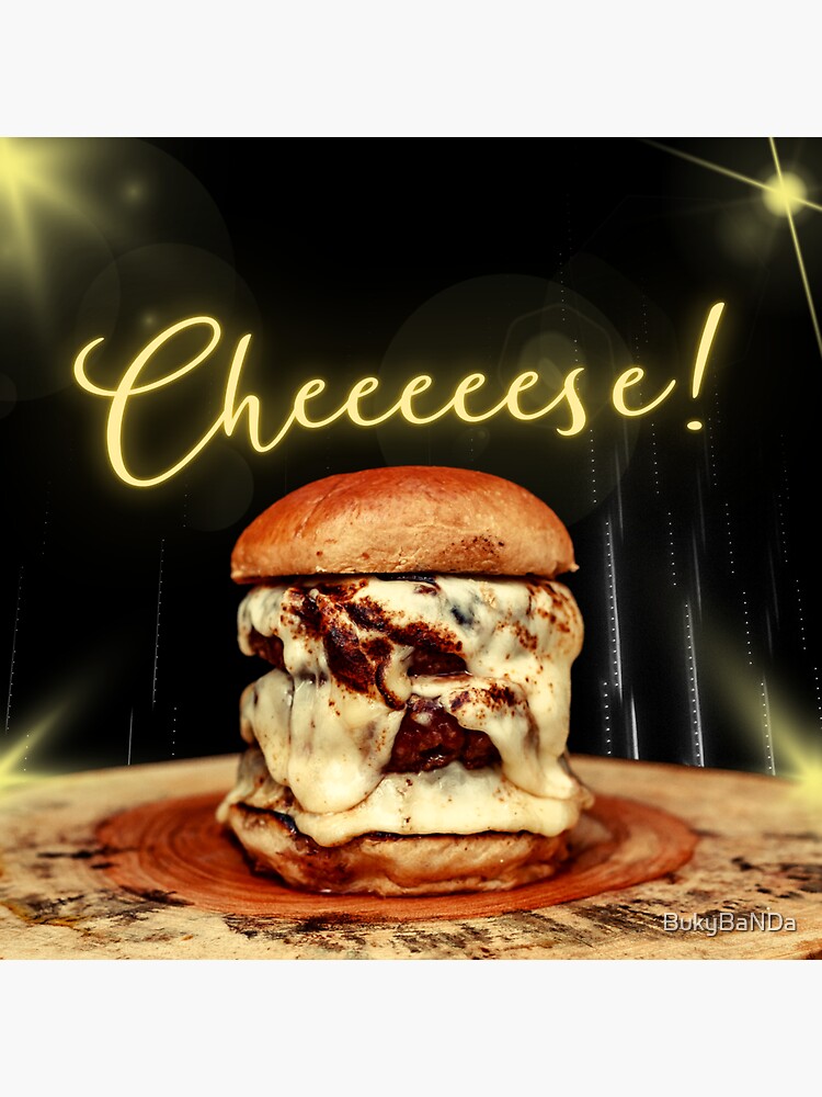 "Hot and lovely Cheeeeese Burger" Sticker for Sale by BukyBaNDa | Redbubble