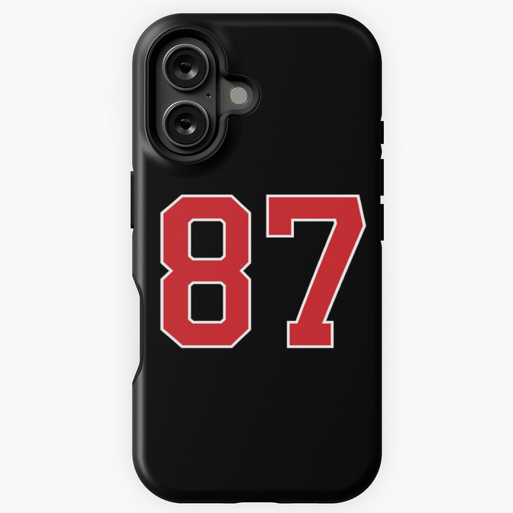 "Sports Number 87, red black color lucky sport eighty seven" Sticker ...