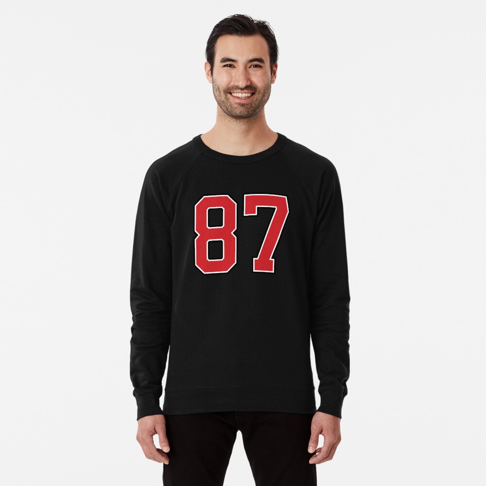 "Sports Number 87, red black color lucky sport eighty seven" Sticker ...
