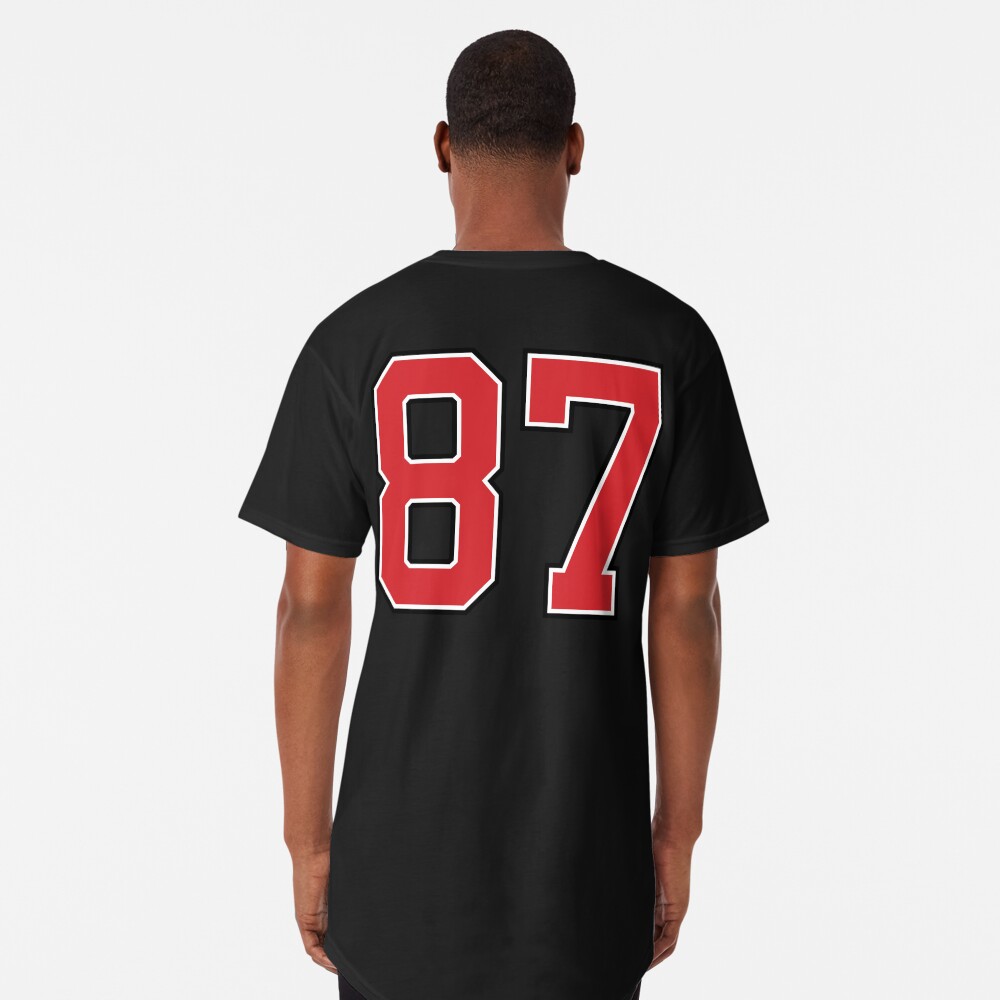 "Sports Number 87, red black color lucky sport eighty seven" Sticker ...