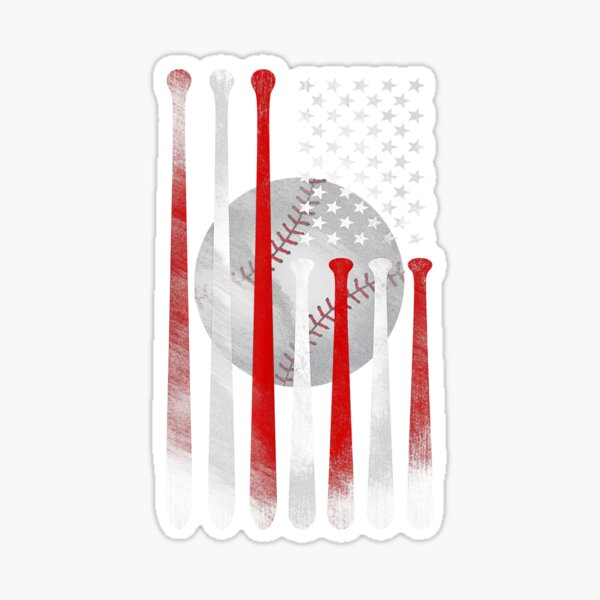 "American Flag Vintage Baseball Flag" Sticker for Sale by ...