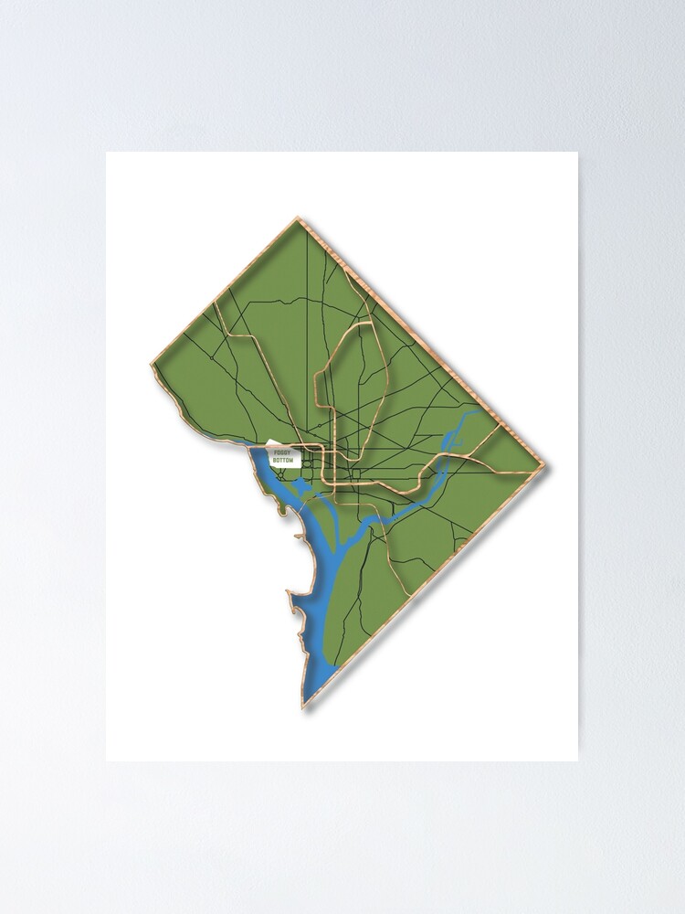 "Washington DC Map" Poster for Sale by 9262emma | Redbubble