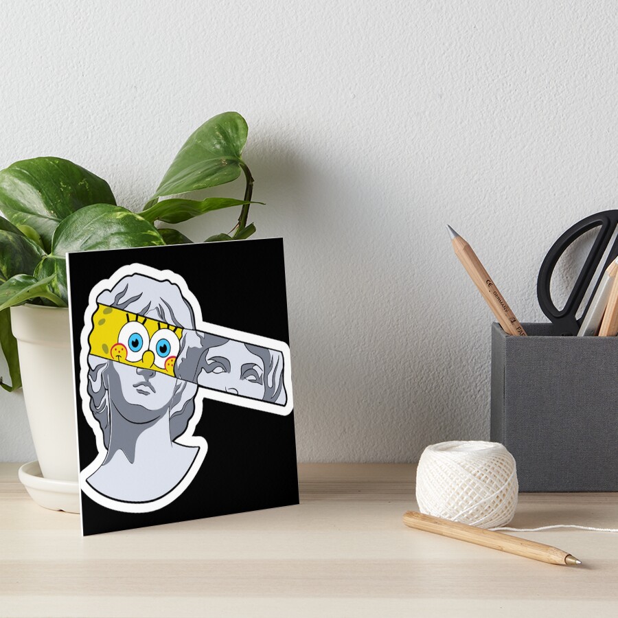 "SpongeBob Greek Statue" Art Board Print for Sale by stokesk391 | Redbubble