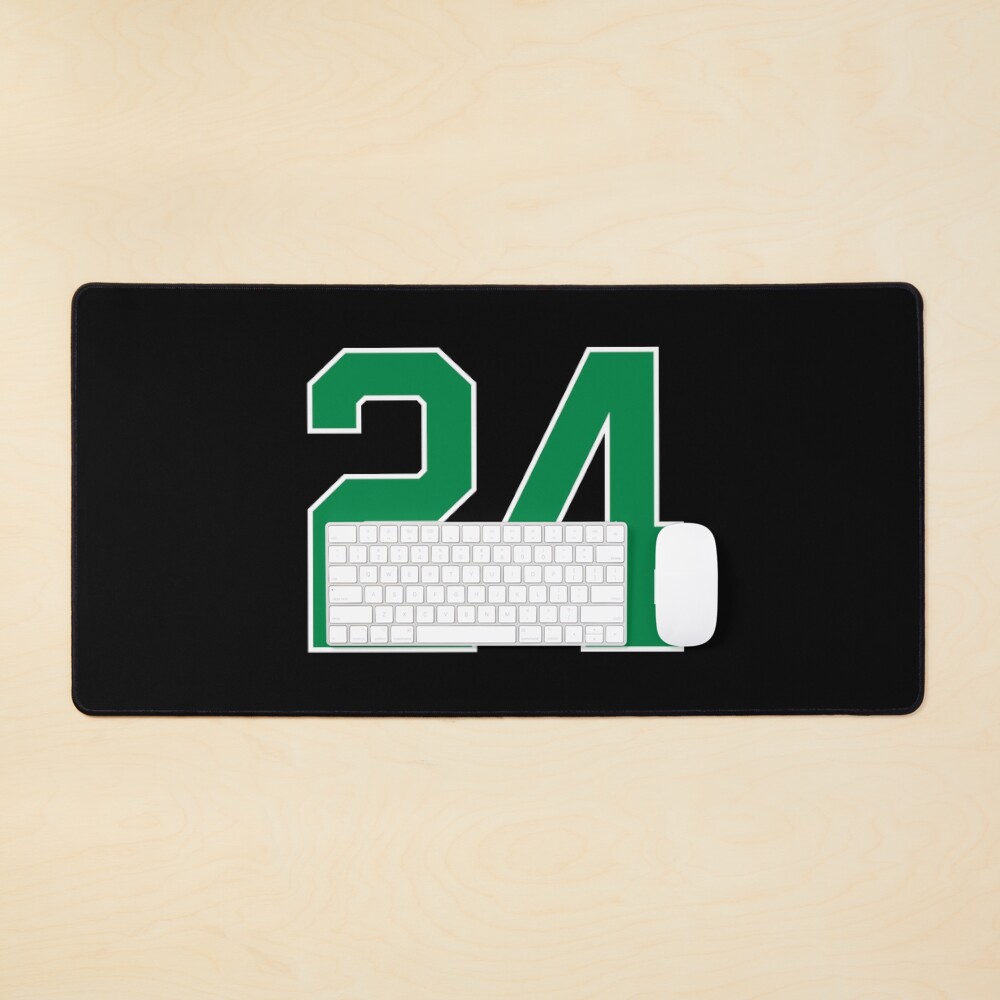 "24 number, green lucky sports twenty four" Sticker for Sale by ...