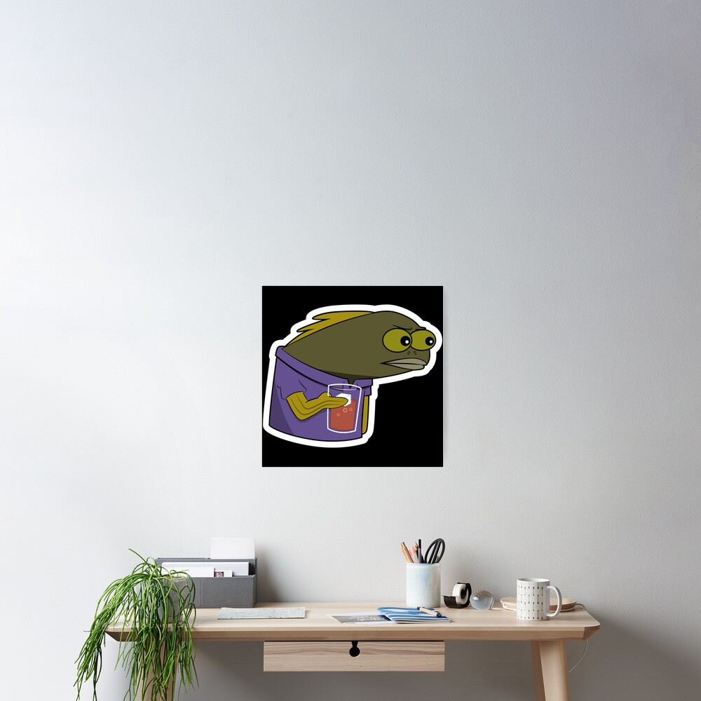 "Spongebob Long Neck Fish" Poster for Sale by stokesk391 | Redbubble