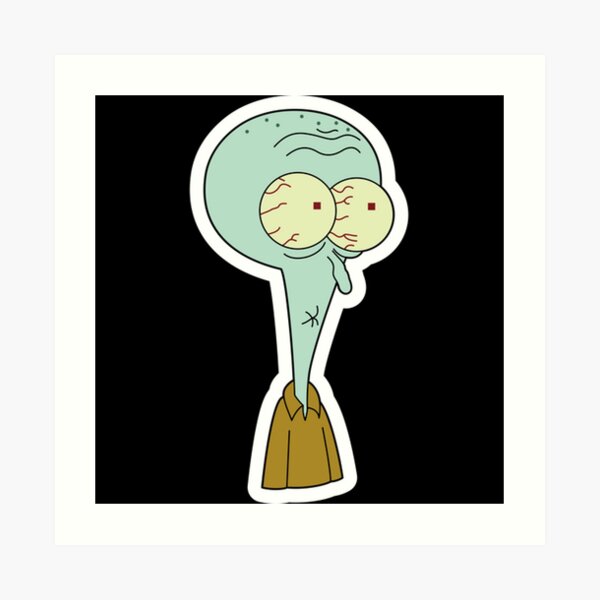 "SpongeBob Shocked Squidward" Art Print for Sale by stokesk391 | Redbubble
