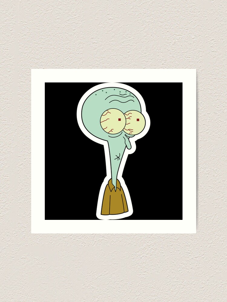 "SpongeBob Shocked Squidward" Art Print for Sale by stokesk391 | Redbubble