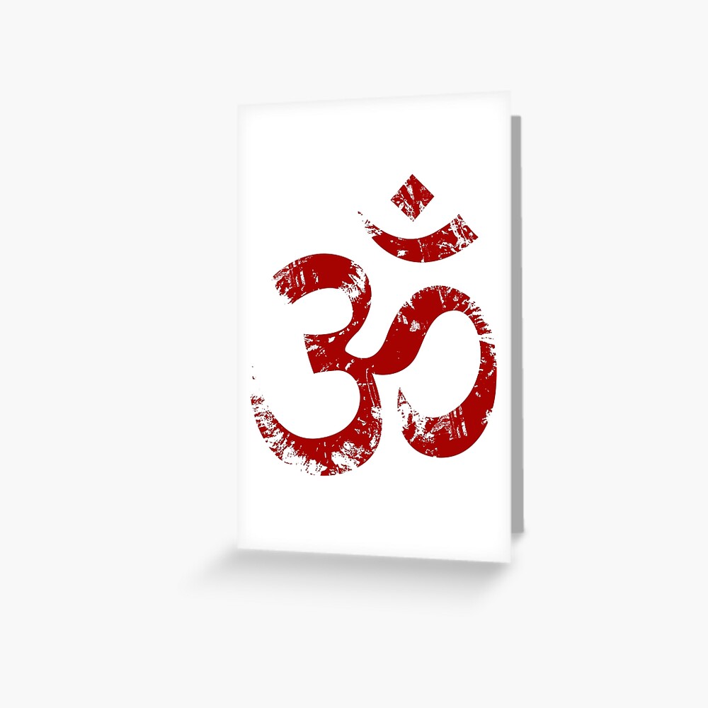 Tarjetas de felicitación «Símbolo de ohmio pintado rojo» de ...