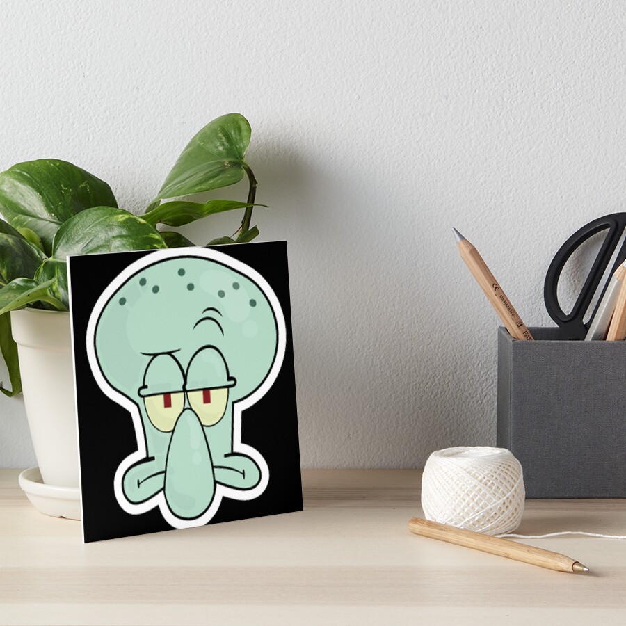 "Squidward Face" Art Board Print for Sale by stokesk391 | Redbubble