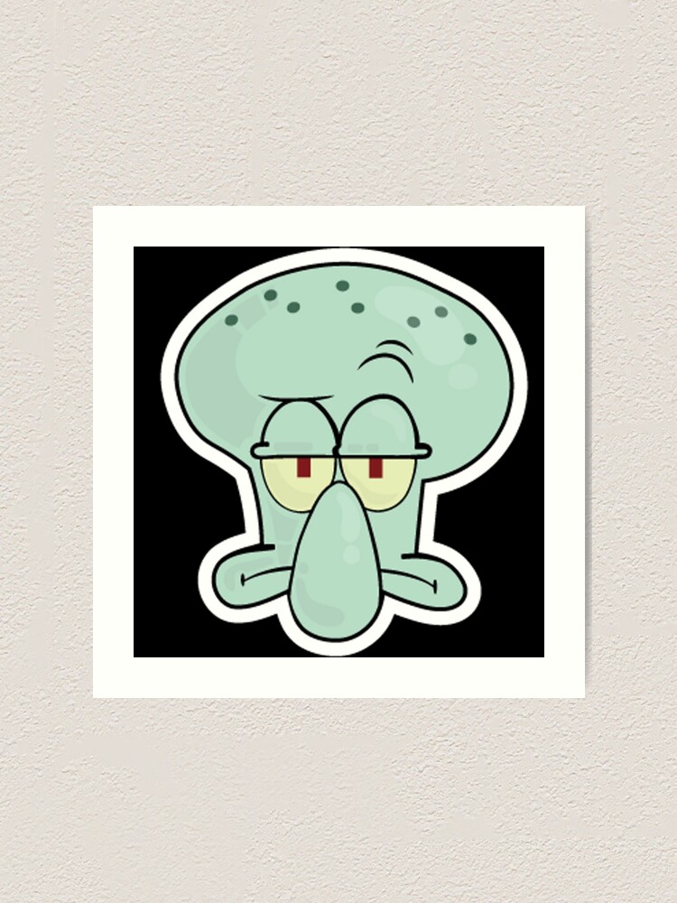 "Squidward Face" Art Print for Sale by stokesk391 | Redbubble