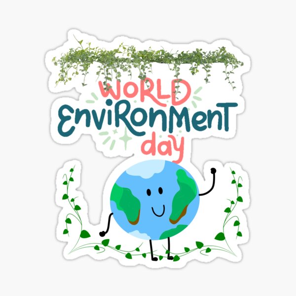 "World Environment Day" Sticker for Sale by Lifestylesart | Redbubble
