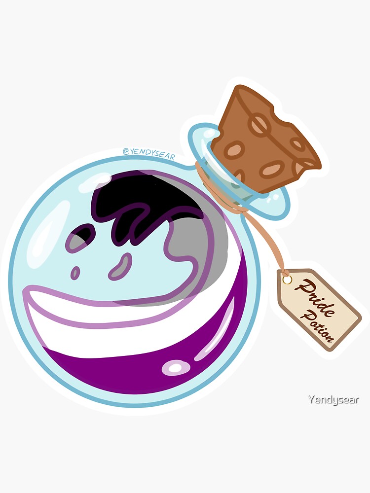 Pride Potion Asexual Sticker For Sale By Yendysear Redbubble