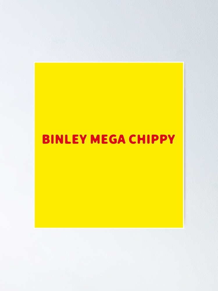 "FANCY FONT BINLEY MEGA CHIPPY (RED). BINLEY MEGA CHIPPY MEME" Poster ...