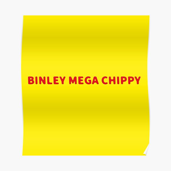 "FANCY FONT BINLEY MEGA CHIPPY (RED). BINLEY MEGA CHIPPY MEME" Poster ...