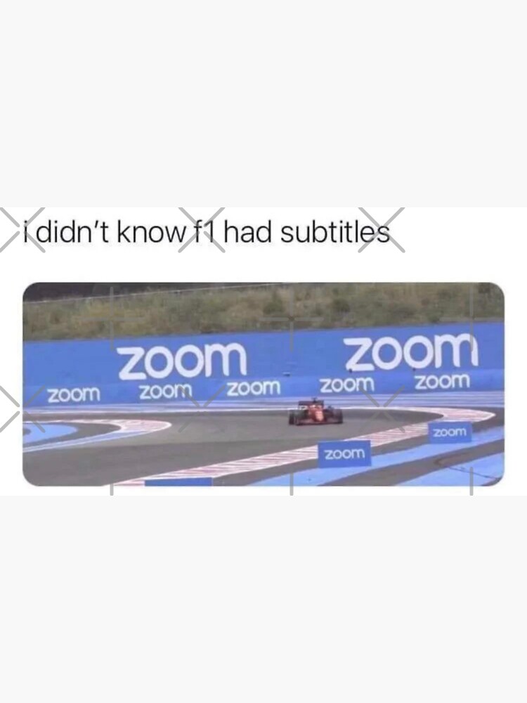 "F1 ZOOM MEME- FORMULA 1" Sticker for Sale by aiillustrations | Redbubble