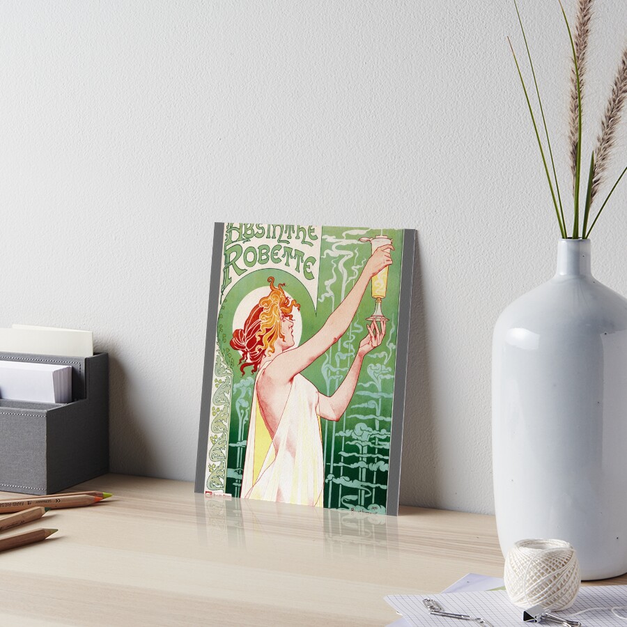 "alfons mucha Absinthe Robette Classic" Art Board Print for Sale by ...