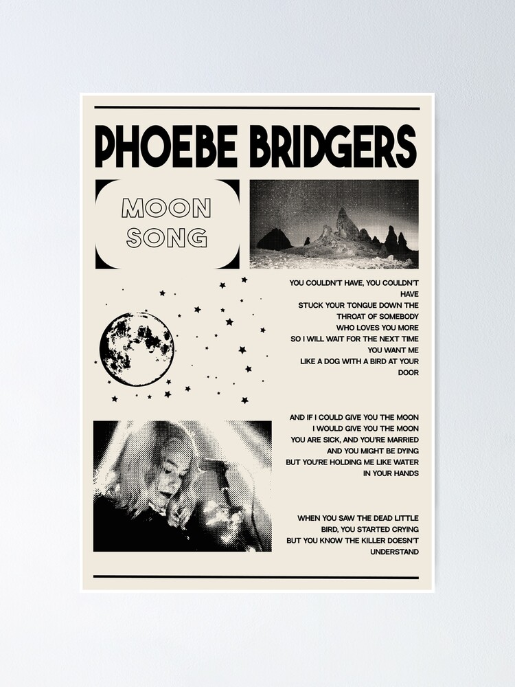 "phoebe bridgers moon song poster" Poster for Sale by curlinashop ...