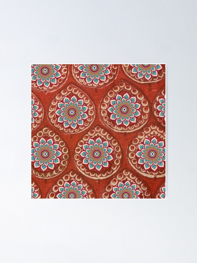 "Ornamental teardrops and mandalas" Poster for Sale by Deeyaz | Redbubble