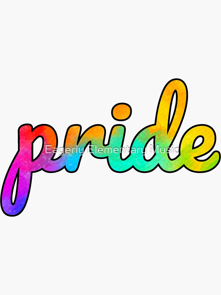 "Pride Cursive Rainbow Script" Sticker for Sale by broadwaygurl18 ...