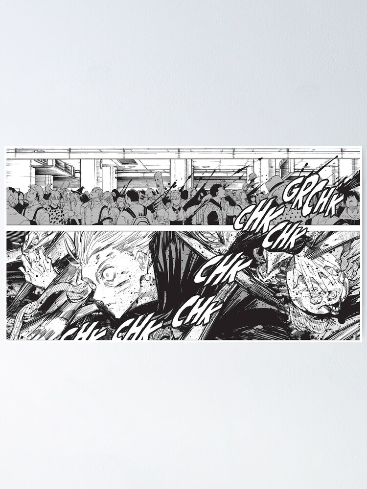 "gojo satoru the strongest manga panel jujutsu kaisen poster" Poster ...