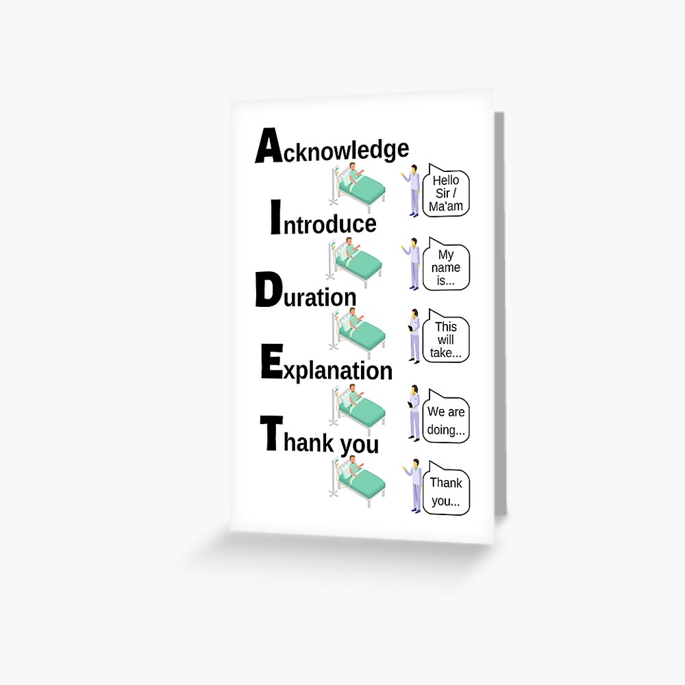 "AIDET Patient Communication Medical Acronym" Poster for Sale by ...