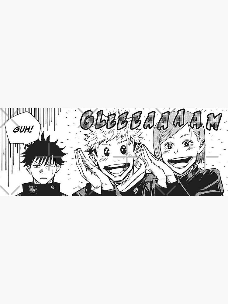 "Cutest Trio Jujutsu Kaisen Megumi Yuji Nobara" Sticker for Sale by ...