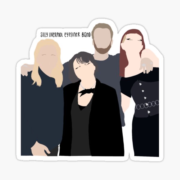 "crawlers 'silly liverpool eyeliner band'" Sticker for Sale by ...