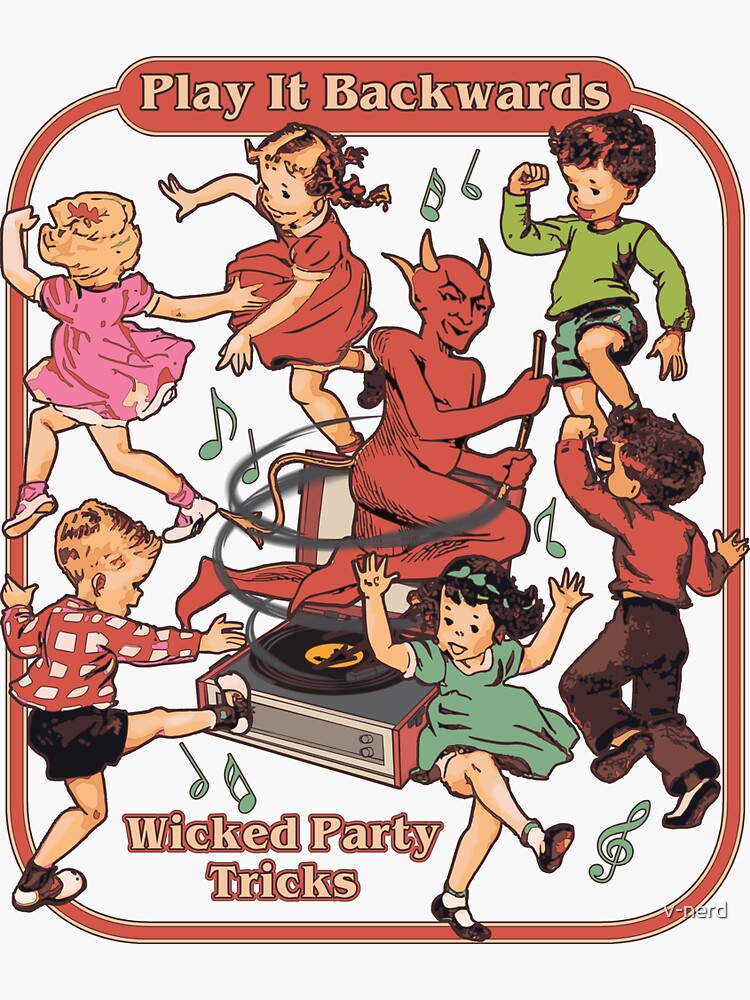 "Play It Backwards" Sticker for Sale by v-nerd | Redbubble