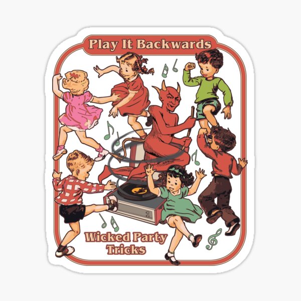 "Play It Backwards" Sticker for Sale by v-nerd | Redbubble