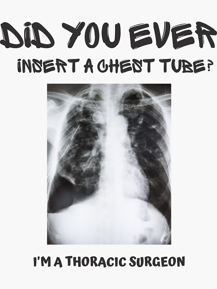 "CHEST TUBE" Sticker for Sale by ICU-FIGHT | Redbubble