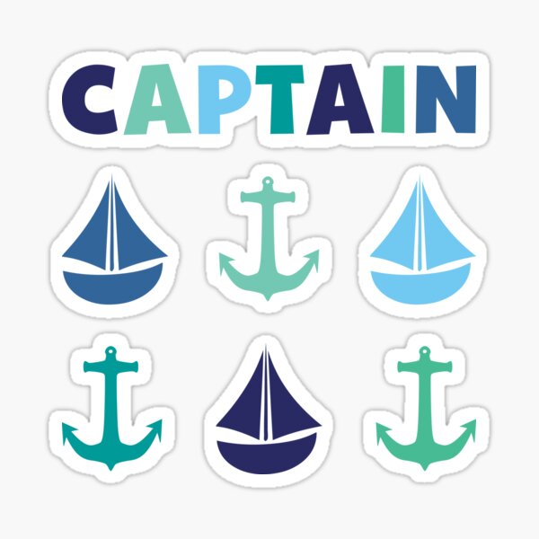 "Nautical Captain" Sticker for Sale by Bikki | Redbubble