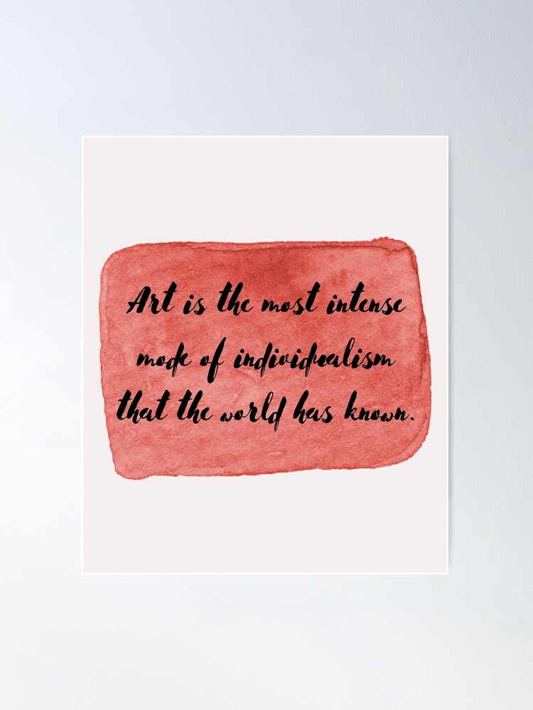 Art Individualism Quotes Artist Quote Oscar Wilde Canvas Print By
