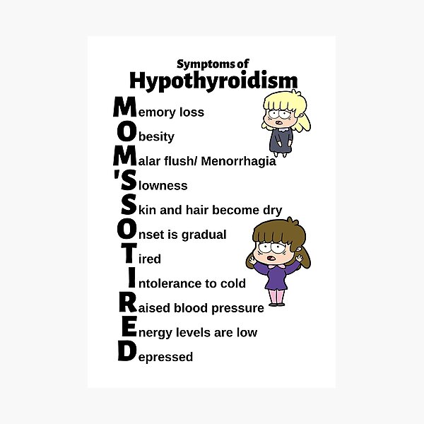 "Symptoms of Hypothyroidism Medical Mnemonic" Photographic Print for ...