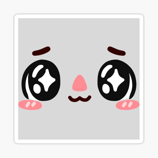 "Kawaii Face" Sticker for Sale by O-E-I-L | Redbubble