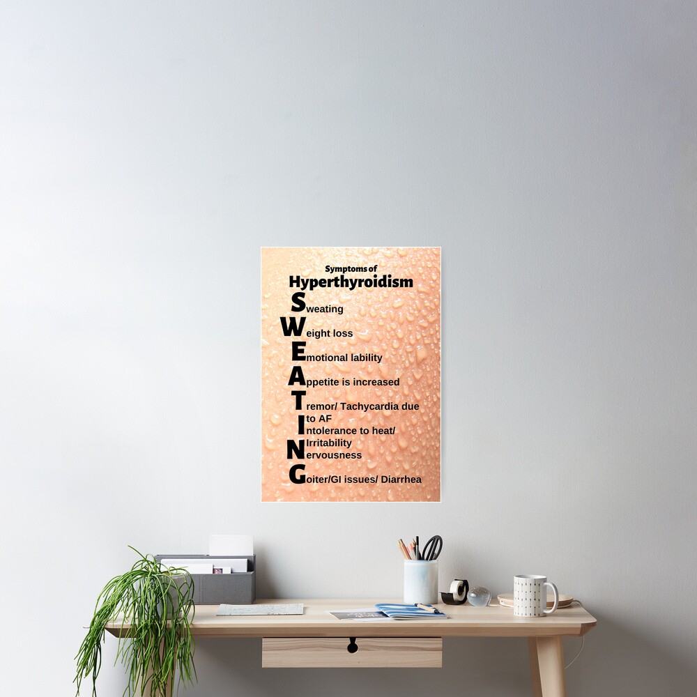 "Symptoms of Hyperthyroidism Medical Mnemonic" Sticker for Sale by ...