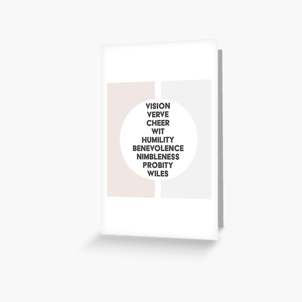 "Severance: Lumon Industries 9 Principles / Virtues" Greeting Card by i ...