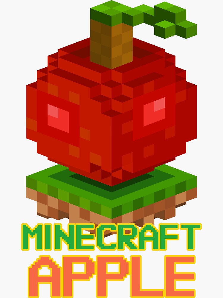 "Minecraft Apple" Sticker for Sale by naXmy | Redbubble